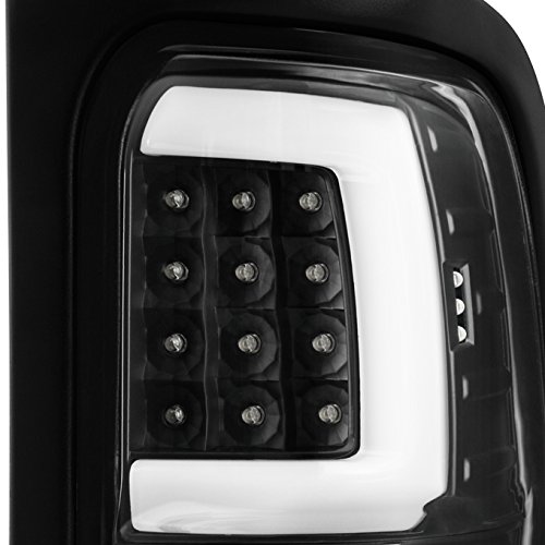 AKKON - For 1994-2001 Dodge Ram 1500 2500 3500 Black LED Tube Tail Lights Lamps (Driver + Passenger) Pair