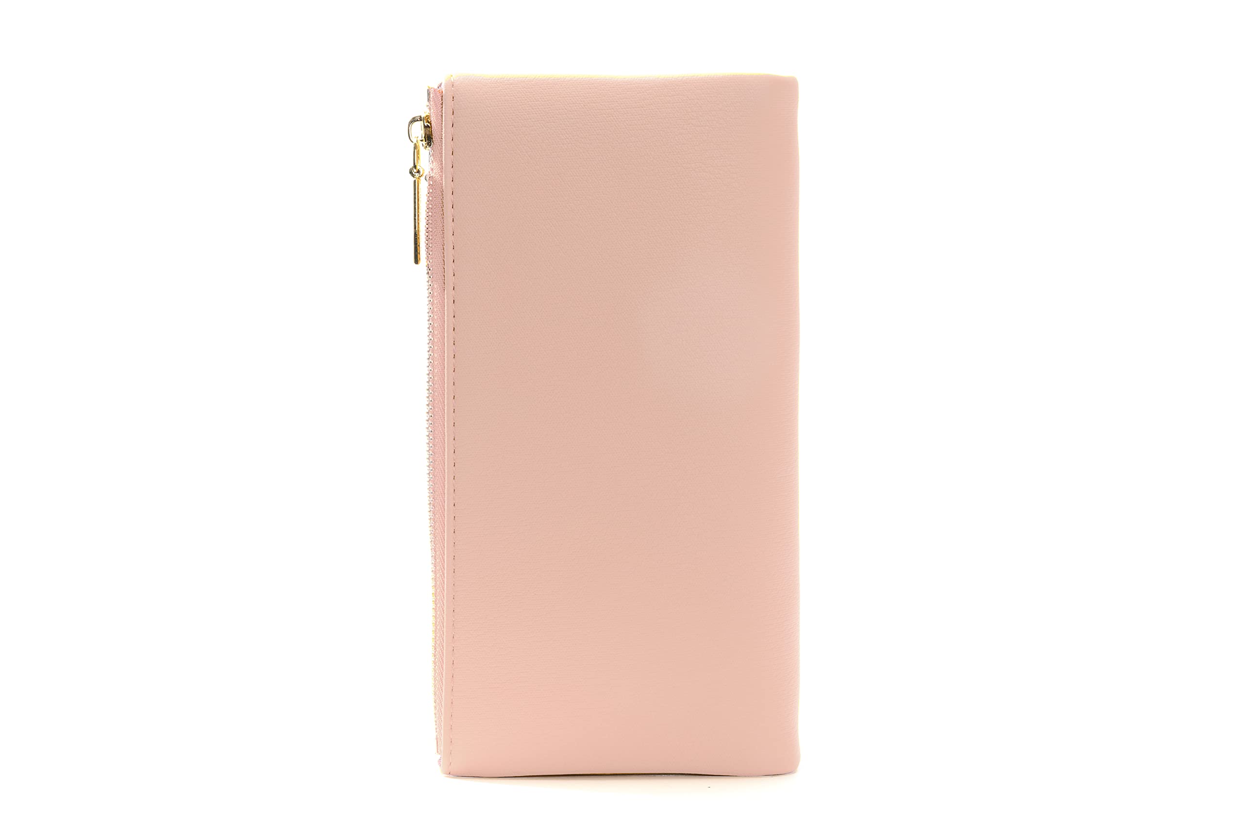 Forever yameili Wallets for Women PU Material Portable Lady Wallet Large Capacity Credit Card Wallet (Pink)