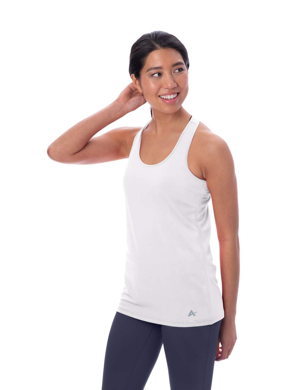 Arctic Cool Women's Tank Instant Cooling Moisture Wicking Performance UPF 50+ Tank Top | Lightweight Breathable Tank for Running, Workout, Exercise, Yoga, Fishing, Arctic White, L