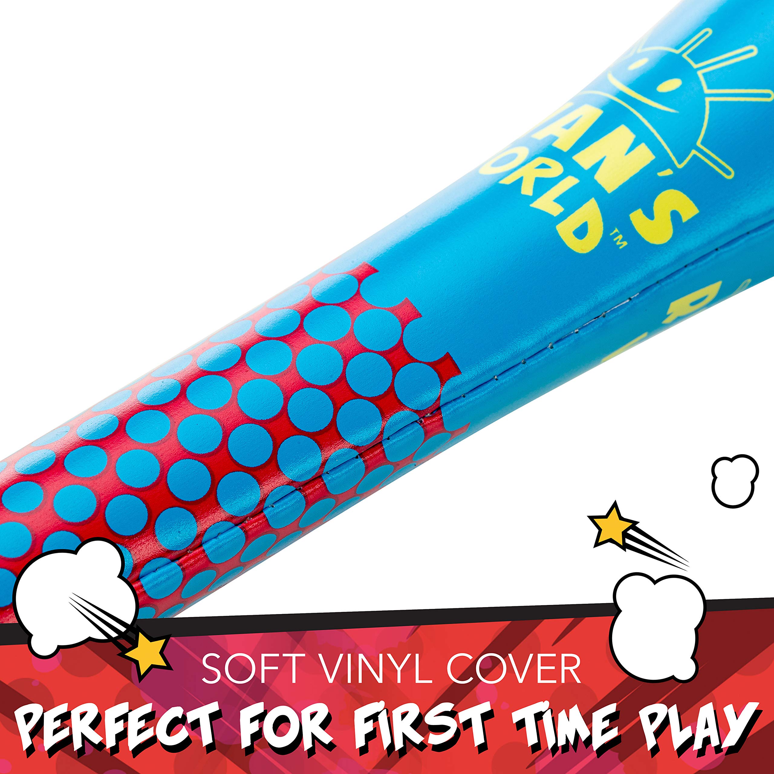 Franklin Sports Ryan's World Kids Baseball Bat + Ball Set - Soft Plastic Jumbo Bat + Baseball for Kids + Toddlers - Beginner Toy Baseball Bat Set