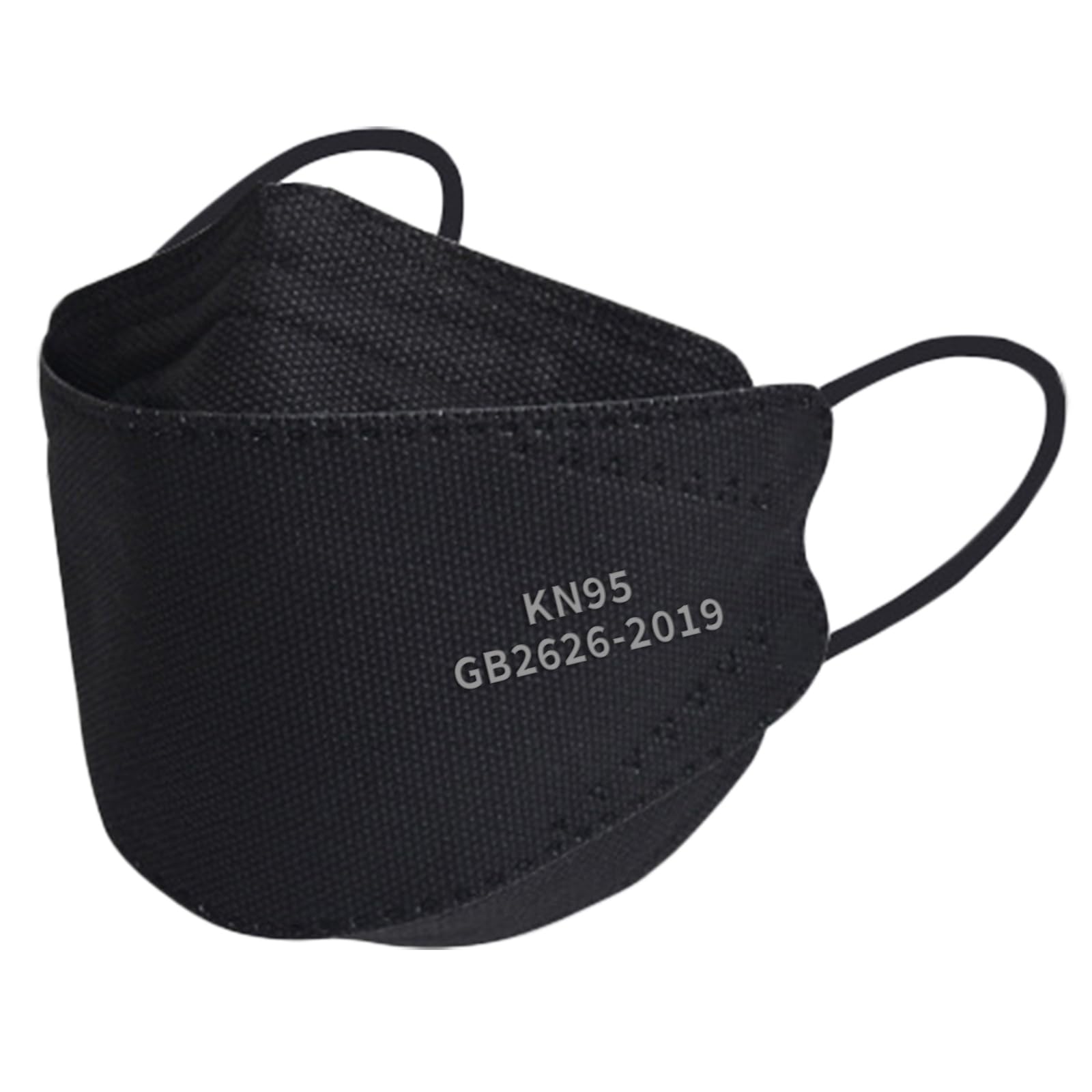 Borje KN95 Face Masks, 100 Pcs Disposable Face Masks, Black Mask Against PM2.5 from Fire Smoke & Dust Filter Efficiency 95%
