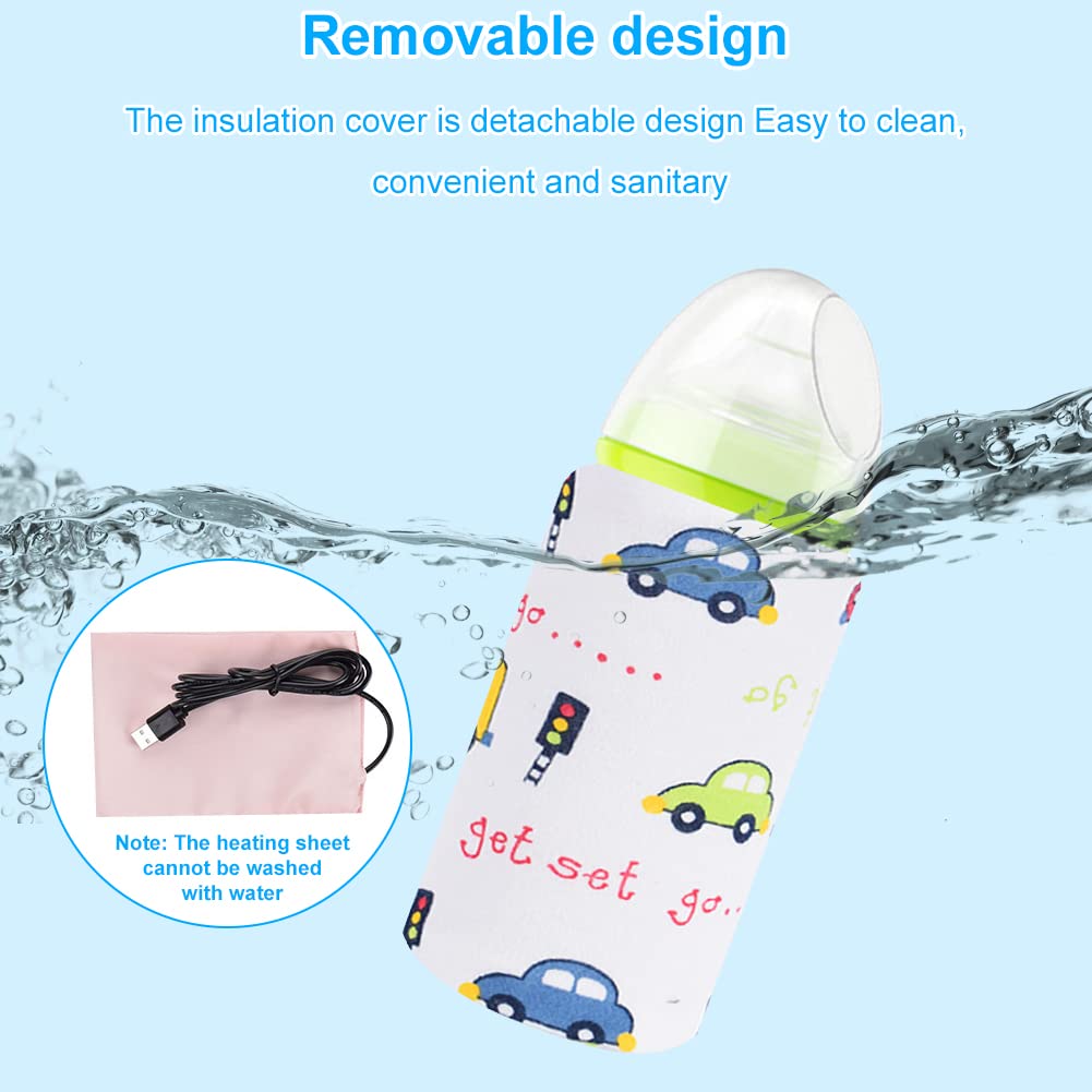 Baby Bottle Keep Warmer, Portable Bottle Keep Warm, USB Travel Milk Heat Keeper, for Indoor, Outdoor, Traveling, Driving