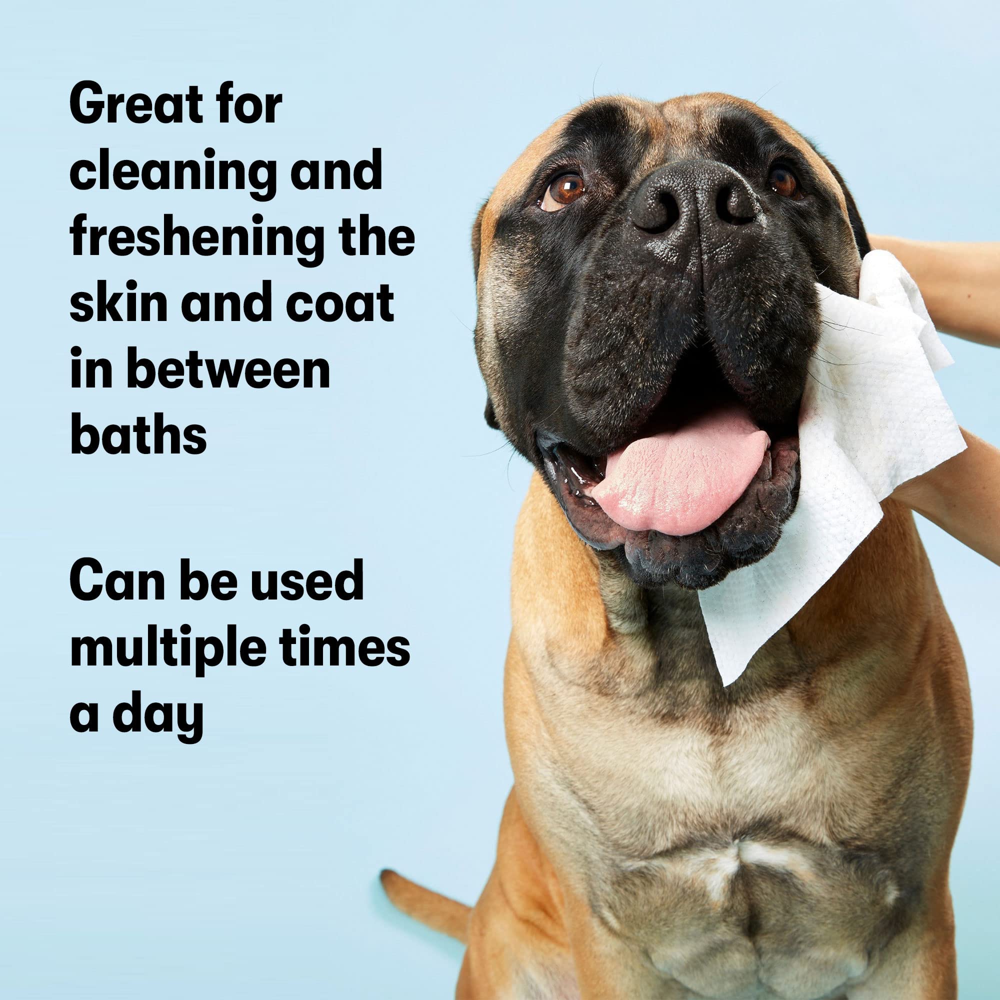 DOG by Dr. Lisa - Dog Wipes - Plant-Based, Natural Bathing Wipes for Dogs - Made from 100% Compostable Bamboo - Vet-Created - Vegan, Non-Toxic - 80 Count