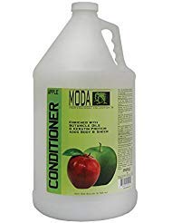 MODA - Moisturizing Conditioner for all Hair Types, Apple, 128 Oz, Professional - Strengthens, Moisturizes, Leaves Hair Soft and Shiny, Adds Volume, Protects Color and Restore