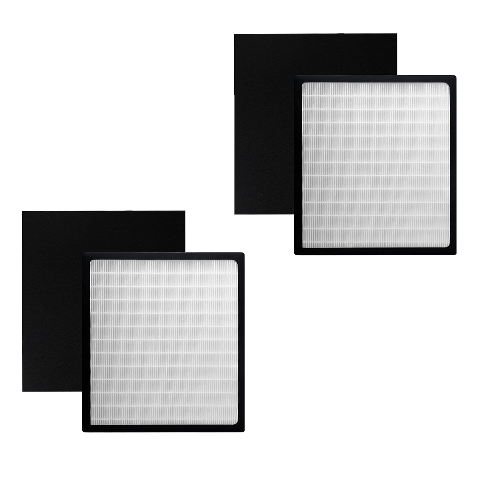 Hedday Air Purifier Filter D Compatible with Idylis IAP-10-280,1AP10280, AC-2118, AC-2123,Replace for IAF-H-100D(2 HEPA Filters & 2 Carbon Filters)