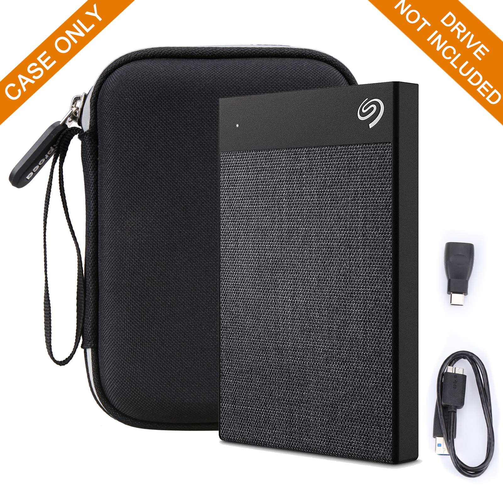 Aproca Black Hard Storage Case for Seagate Backup Plus Ultra Touch 2TB External Hard Drive/Seagate (STGD2000100) Game Drive