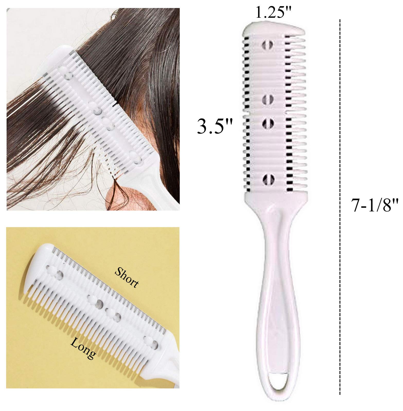 ALAZCO Value Set - MANUAL TRIMMER Personal Double Edge Razor Comb For Hair Beard Bikini Trimming & Thinning - Comes with 24 Extra Premium Stainless Steel Blades