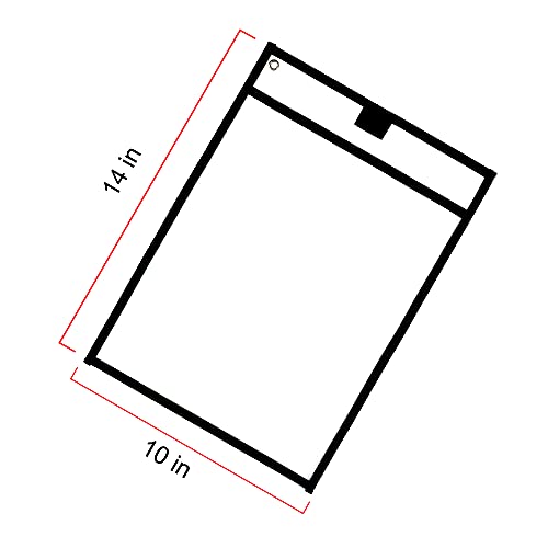 SMTTW Dry Erase Pockets Sleeves Black Reusable Clear Plastic Sleeves 24 Pack Dry Erase Sleeves 10" x 14"Heavy Duty Dry Erase Sleeves Protectors Oversized Board Worksheet Protector
