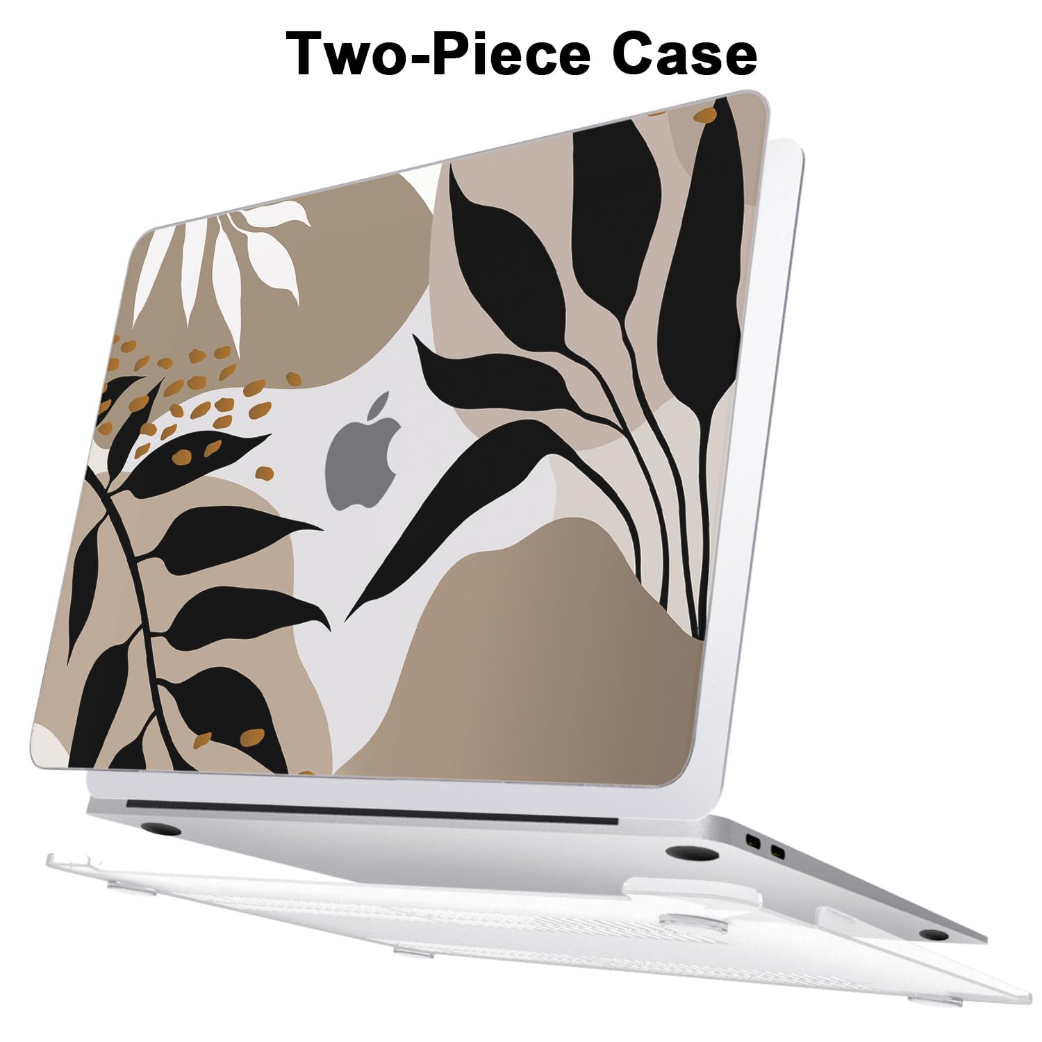 AKIT Compatible with MacBook Air 13 Inch Case 2022 2021 2020 2019 2018 Release M1 A2337 A2179 A1932, Pattern Plastic Laptop Hard Shell Case + Screen Protector + Keyboard Cover, Morandi Pink