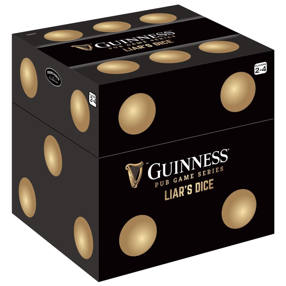 Front Porch Classics | Guinness Pub Games Series Liar's Dice, Traditional Pub Dice Game Officially Licensed by The Makers of Guinness Stout Beer