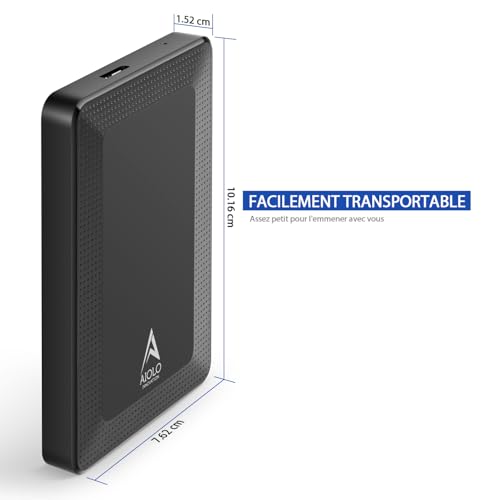 Aiolo Innovation 2T Ultra Slim Portable External Hard Drive HDD-USB 3.0 for PC, Mac, Laptop, PS4, Xbox one,Xbox 360-Super Fast Transmission
