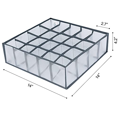 GRANNY SAYS Bundle of 2-Pack Closet Bins with Lids for Storage & 2-Pack Socks Storage Organizers