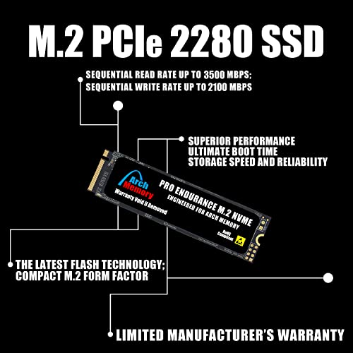 Arch Memory Pro Series Upgrade for Asus 1TB M.2 2280 PCIe (4.0 x4) NVMe Solid State Drive for Prime H310M-E R2.0