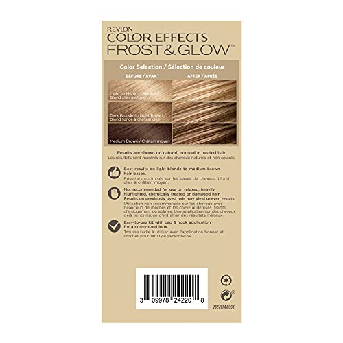 Revlon Permanent Hair Color, Permanent Hair Dye, Color Effects Highlighting Kit, Ammonia Free & Paraben Free, 20 Blonde, 8 Oz, (Pack of 1)