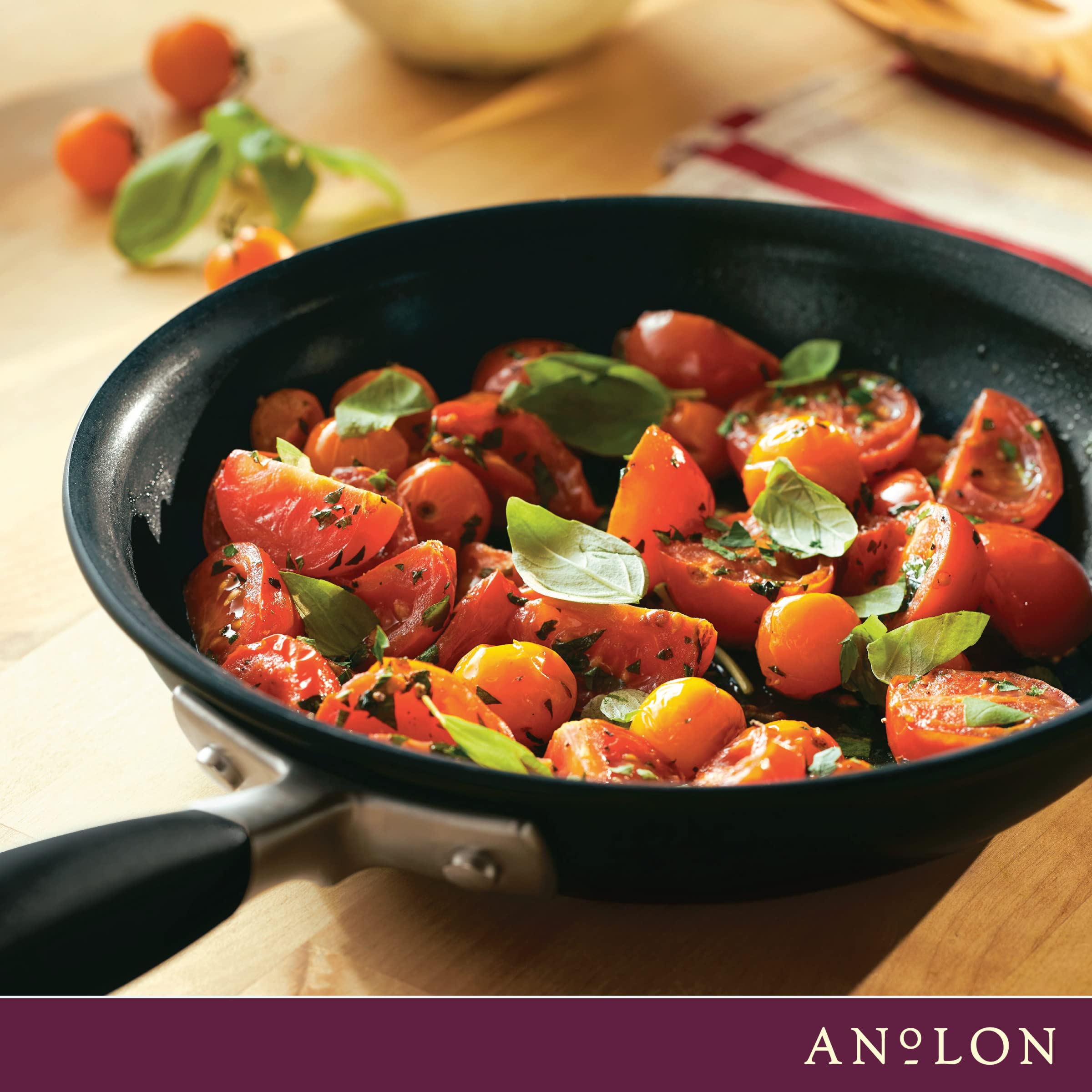 Anolon Advanced Home Hard-Anodized Nonstick Skillets (8.5-Inch, Onyx)