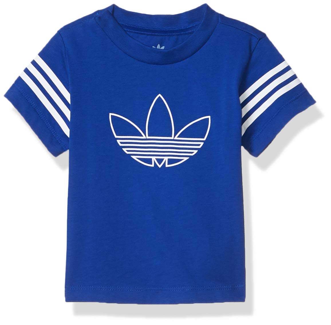 adidas Originals Men's Outline T-Shirt, Team Royal Blue/White/Silver Met., 12M