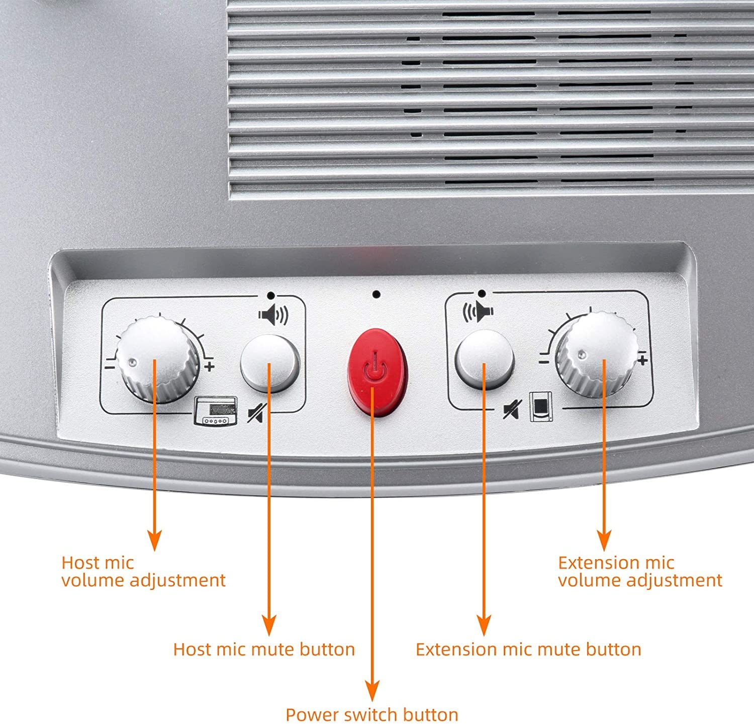 Retekess TW101 Window Speaker Support Mute, External Audio, Intercommunication Microphone for Business, Travel Agency, Hospital, School