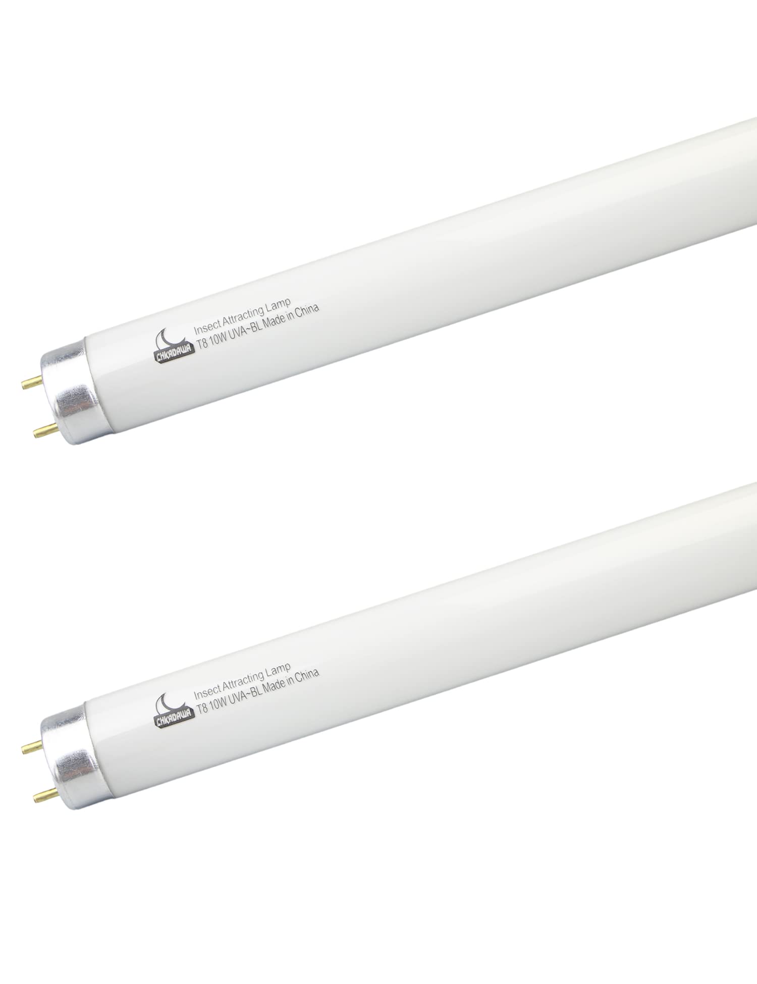 CHKADAWA BL T8 F10W 2 Pack Replacement Bulbs for Aspectek, LiBa 20W Indoor Device, F10T8 BL368nm 10 Watt Tube G13, 13'' Linear Black Light Fluorescent Tube.