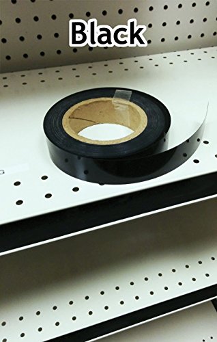 STORE FIXTURES DIRECT Decorative Gondola Shelving Vinyl Insert for Ticket Channel 130 FT. x 1.25 in. - Black
