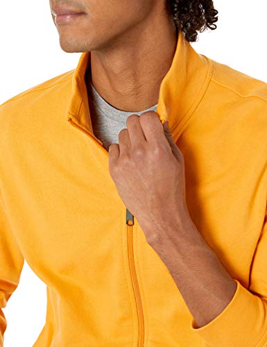 Amazon Essentials Men's Lightweight French Terry Full-Zip Mock Neck Sweatshirt, Golden Yellow, X-Large