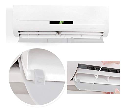 Adjustable Air Conditioner Deflector Confinement Air Deflector Outlet Air Wing Air Cooled Anti Blast Baffle Wind Direction Telescopic Windshield Vents Sidewall Ceiling Registers for Home,Gray