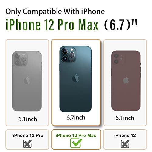 Buleens for iPhone 12 Pro Max Case Astronaut, Clear Cases for iPhone 12 Pro Max with Glitter Paper & Spaceman Stand, Women Girls Cute Electroplated Sparkly Space Phone Cover for 12 Promax