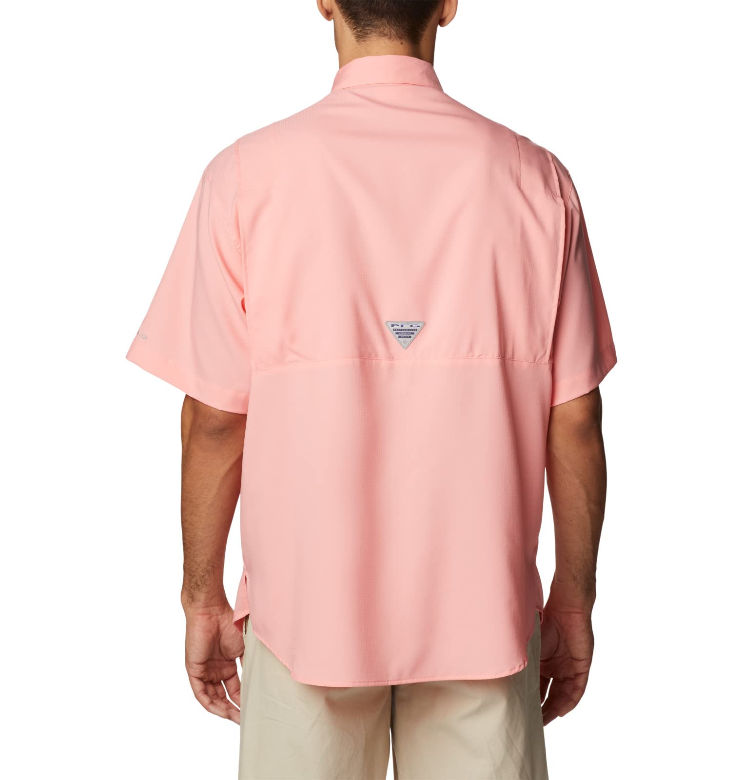 Columbia Men's PFG Tamiami II UPF 40 Short Sleeve Fishing Shirt, Sorbet, Large