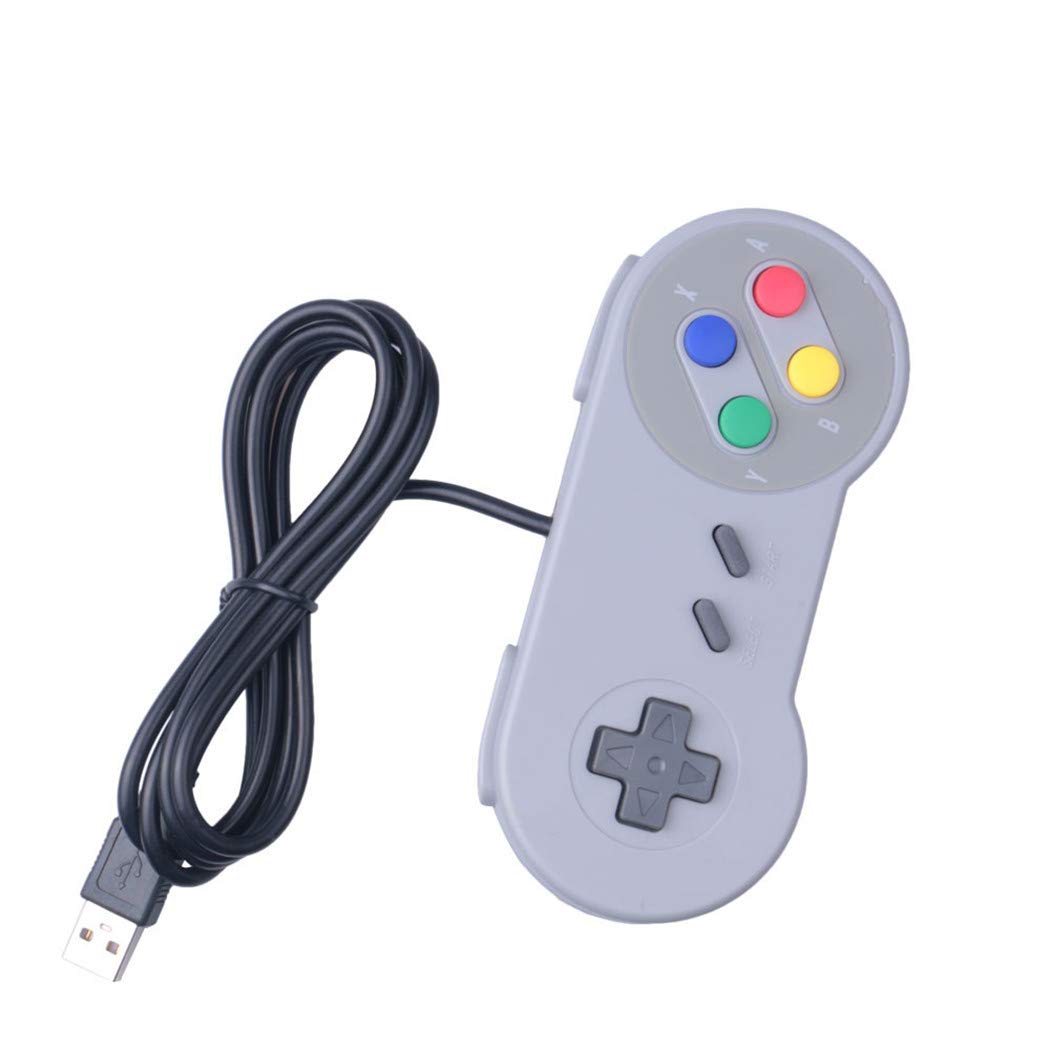Cotchear 2 Packs USB Wired Controller for for Classic Super Nintendo NES SNES Game Pads for Windows PC Computer Control