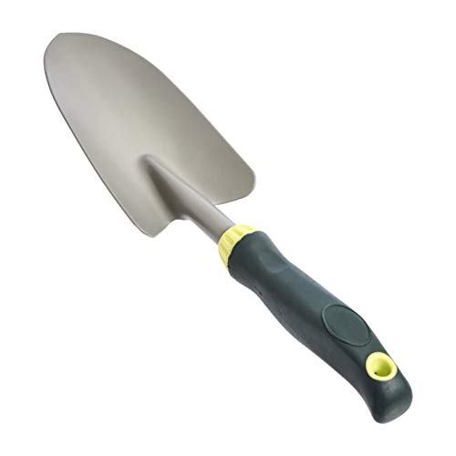 Amazon Basics Garden Tool Collection - 3PC Garden Tool Set (Hand Trowel, Hand Transplanter, Hand Cultivator), Black