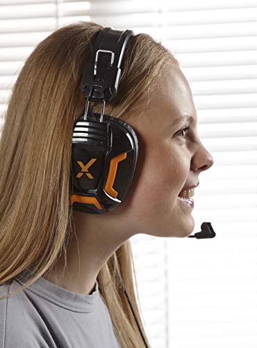X Rocker, 5198001, XH1 Headset with Microphone, 7.09 x 3.94 x 7.87, Black/Orange
