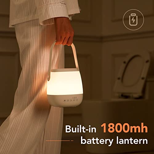One Fire Night Light for Kids+Sound Machine Baby Night Light, 35 Lighting Modes & Dimmable Kids Night Lights for Bedroom, Portable & Rechargeable Battery Night Light for Kids,Remote+Timer Nursery Lamp