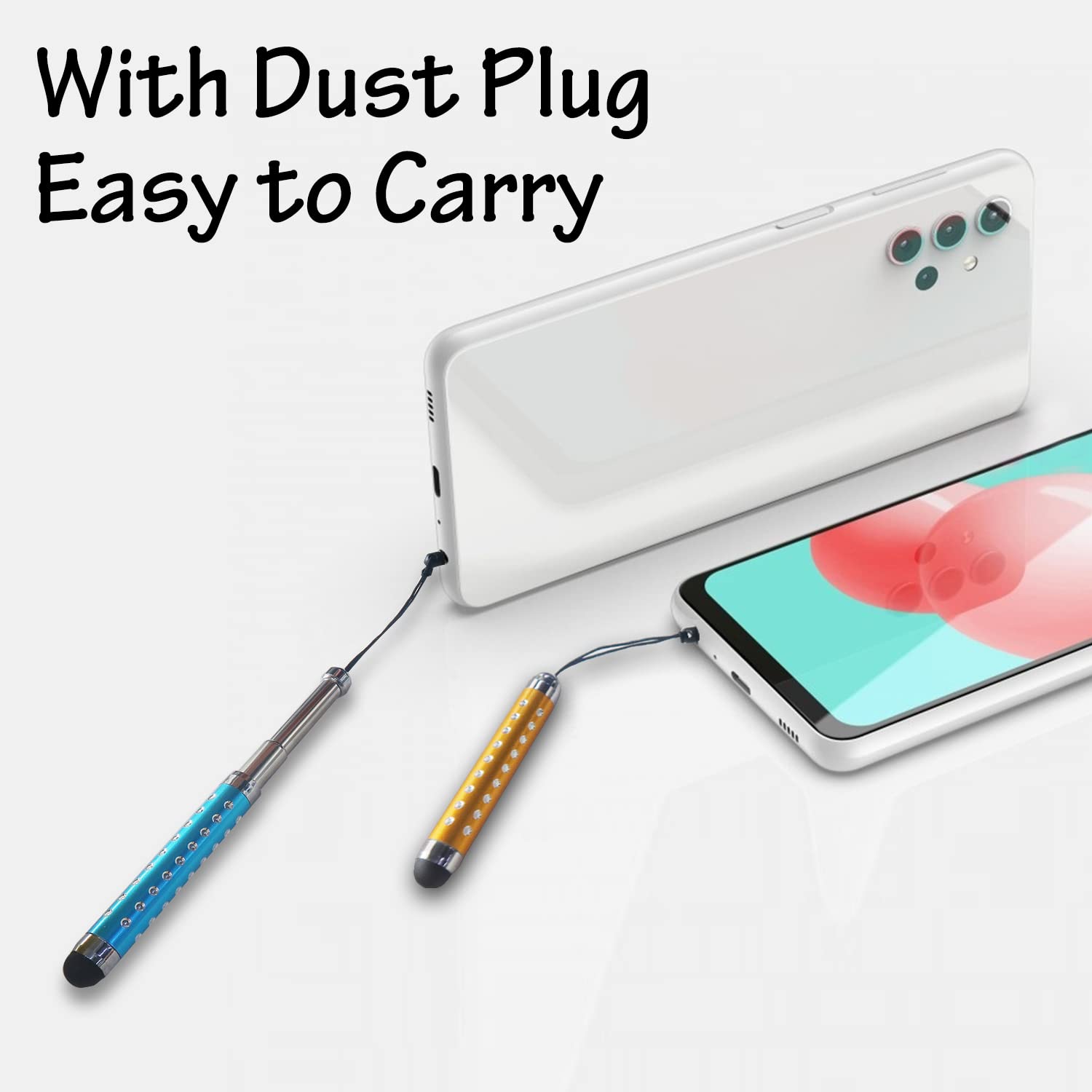 IC ICLOVER 10PCS Bling Retractable Stylus Pens for iPhone 14/13/12/11/PRO/Max/X/XS MAX, iPad, iPod, Samsung, Android Phone, Kindle, Tablet PC, Compatible with All Device with Capacitive Touch Screen
