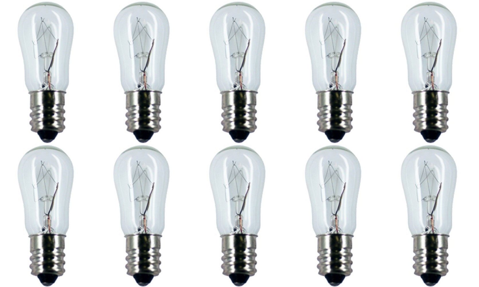 CEC Industries #6S6 130V Bulbs, 130 V, 6 W, E12 Base, S-6 Shape (Box of 10)