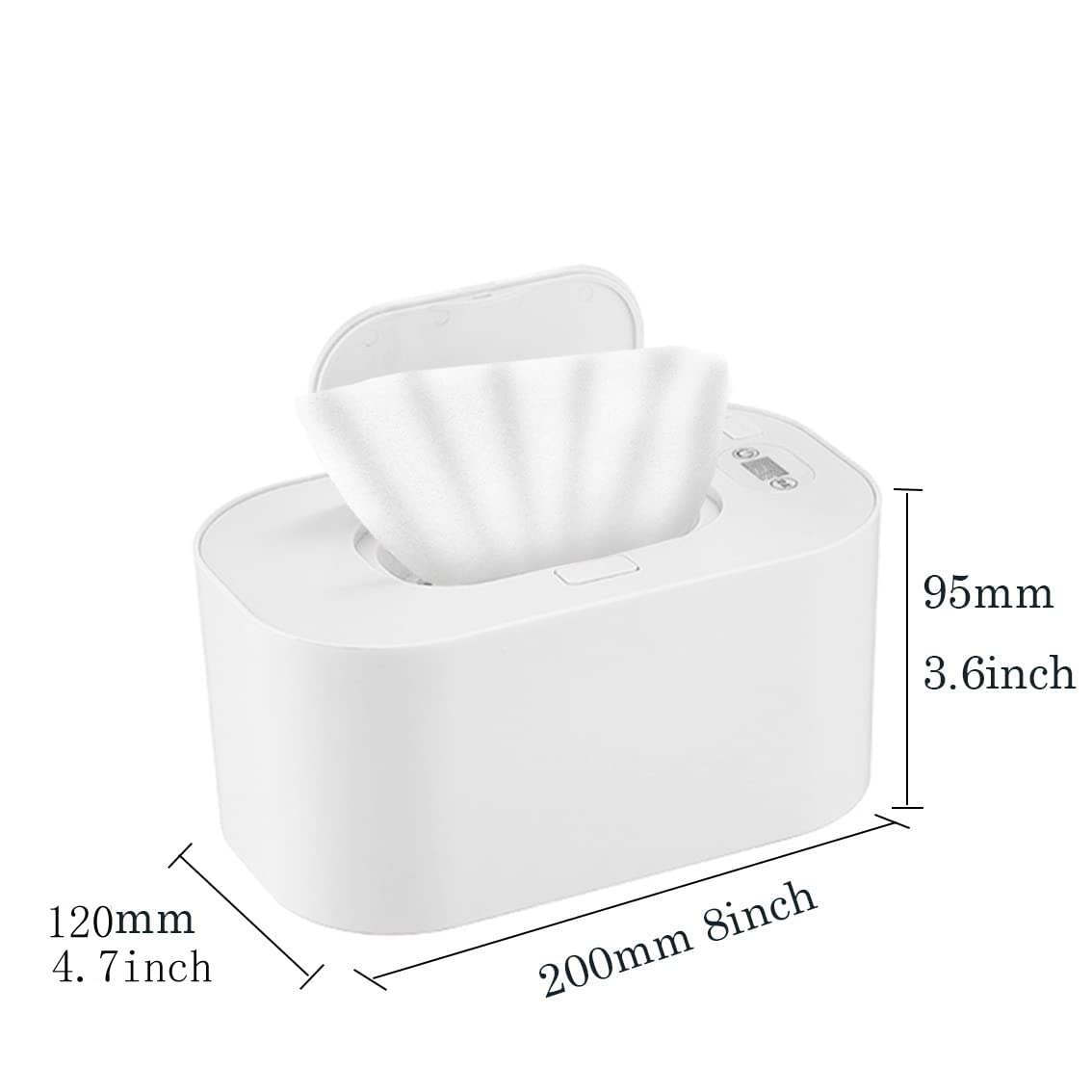 Baby Diaper Wipes Heater,Wipe Warmer with Digital Display and Wet Wipes Dispenser,3 Modes of Temperature Heating Control for Baby's Comfort