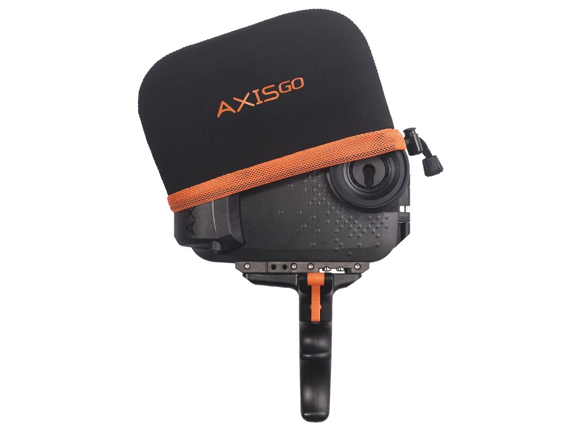 AquaTech AxisGO iPhone 11 Pro Max/iPhone Xs Max Waterproof Phone Housing for Underwater Action Photography Snorkeling Surfing Travel Case - Ocean Blue Bundle