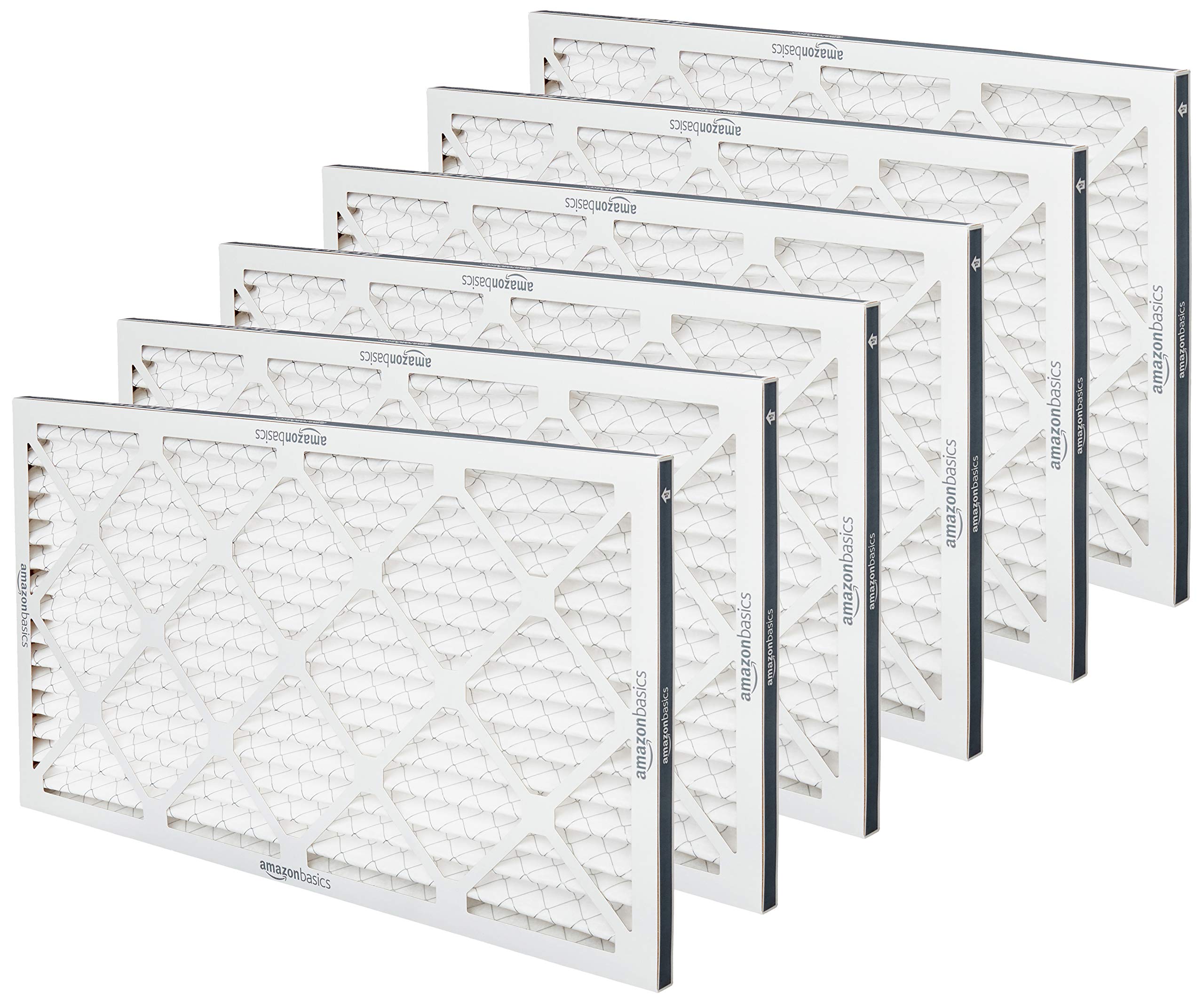 Amazon Basics Merv 11 AC Furnace Air Filter - 14'' x 25'' x 1'', 6-Pack