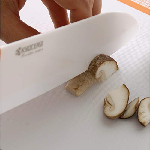 Kyocera Advanced Ceramic Revolution Series 5-1/2-inch Santoku Knife and Y Peeler Set, White