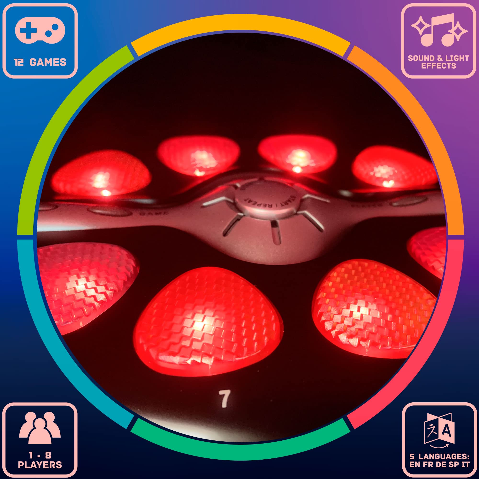 iCore Electronic Memory Brain Game, Handheld Kid Mind Game, 1-8 Players STEM Toys, Ideas for Ages 6-12+ Year Old Boy & Girl