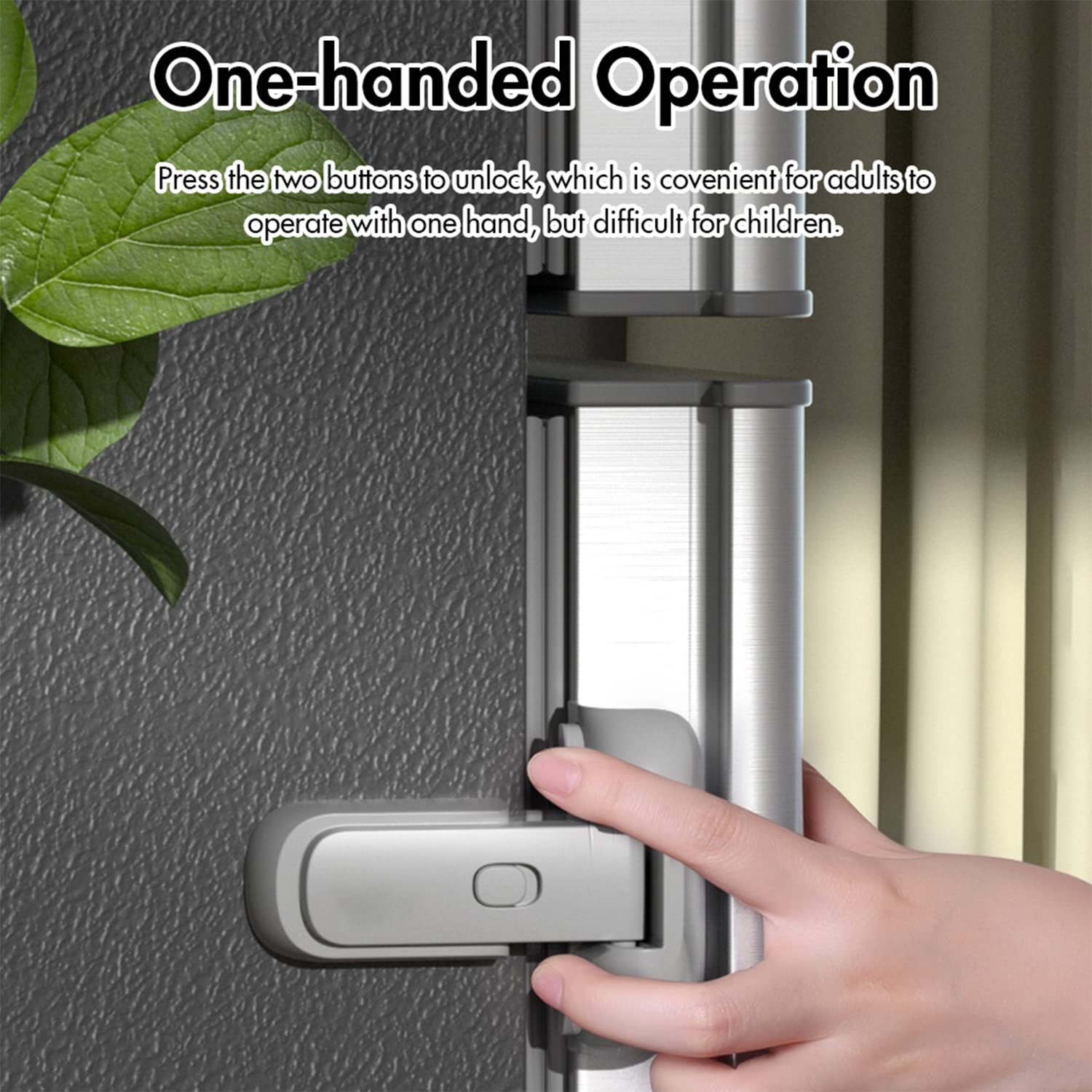 BABY DROM Refrigerator Lock, Ideal for Child Proof Fridge Lock and Freezer Door Lock, Easy to Install and Use Fridge Locks for Kids no Tools Need or Drill