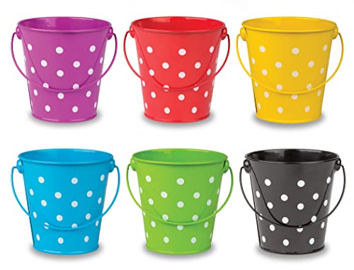 Teacher Created Resources Polka Dot Buckets & Caddy Set, (9487)