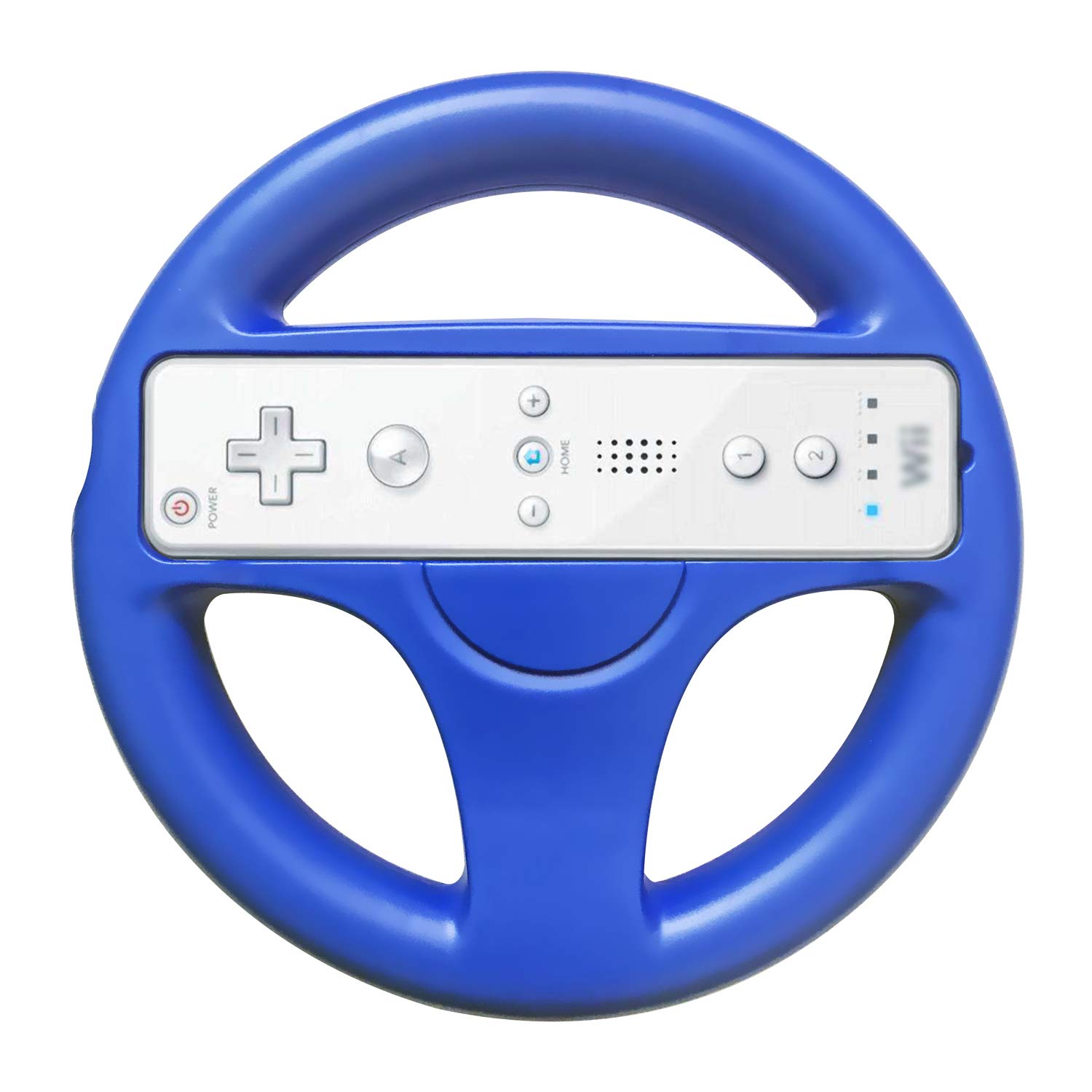 AreMe 2 Pack Racing Steering Wheel for Wii and Wii U Remote Controller (Pink+Blue)