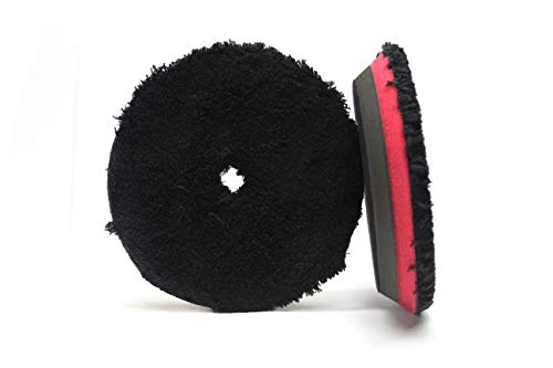 Maxshine Premium 5” Microfiber Polishing Pads for DA and Rotary Polishers – Ultra-Soft Microfiber, Dual EVA Cushion Foam Insertion, Hook & Loop