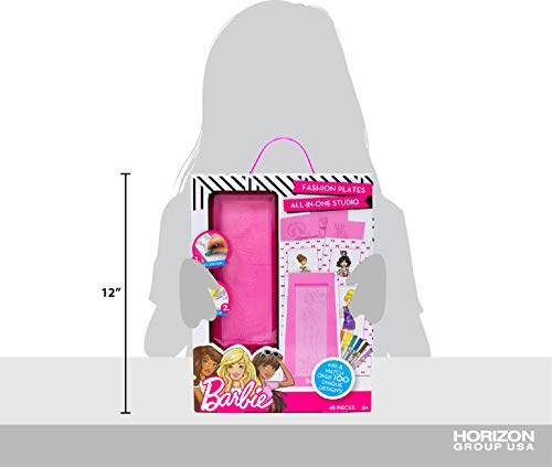 Barbie Fashion Plates All in One Studio Sketch Design Activity Set β Fashion Design Kit for Kids Ages 6 and Up