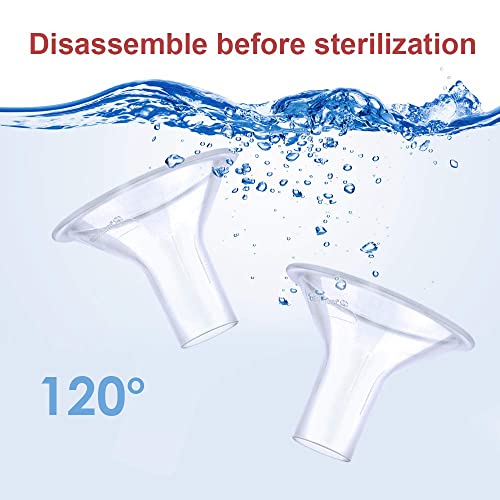 Maymom MyFit 19 mm Small Shields; Compatible with Medela Breast Pump- PersonalFit, Freestyle, Harmony, Maxi, Freestyle Flex Connector; Connect to Maymom Widemouth/Narrow Connector, 2pcs