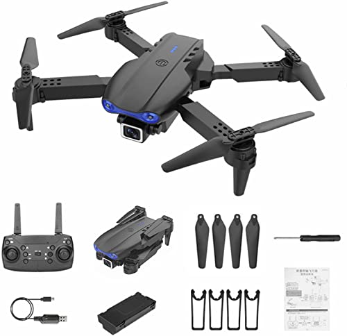 Drone with 1080P Dual HD Camera - 2023 Upgradded RC Quadcopter for Adults and Kids, WiFi FPV RC Drone for Beginners Live Video HD Wide Angle RC Aircraft, 2 Batteries,Trajectory Flight, Altitude Hold(Black)