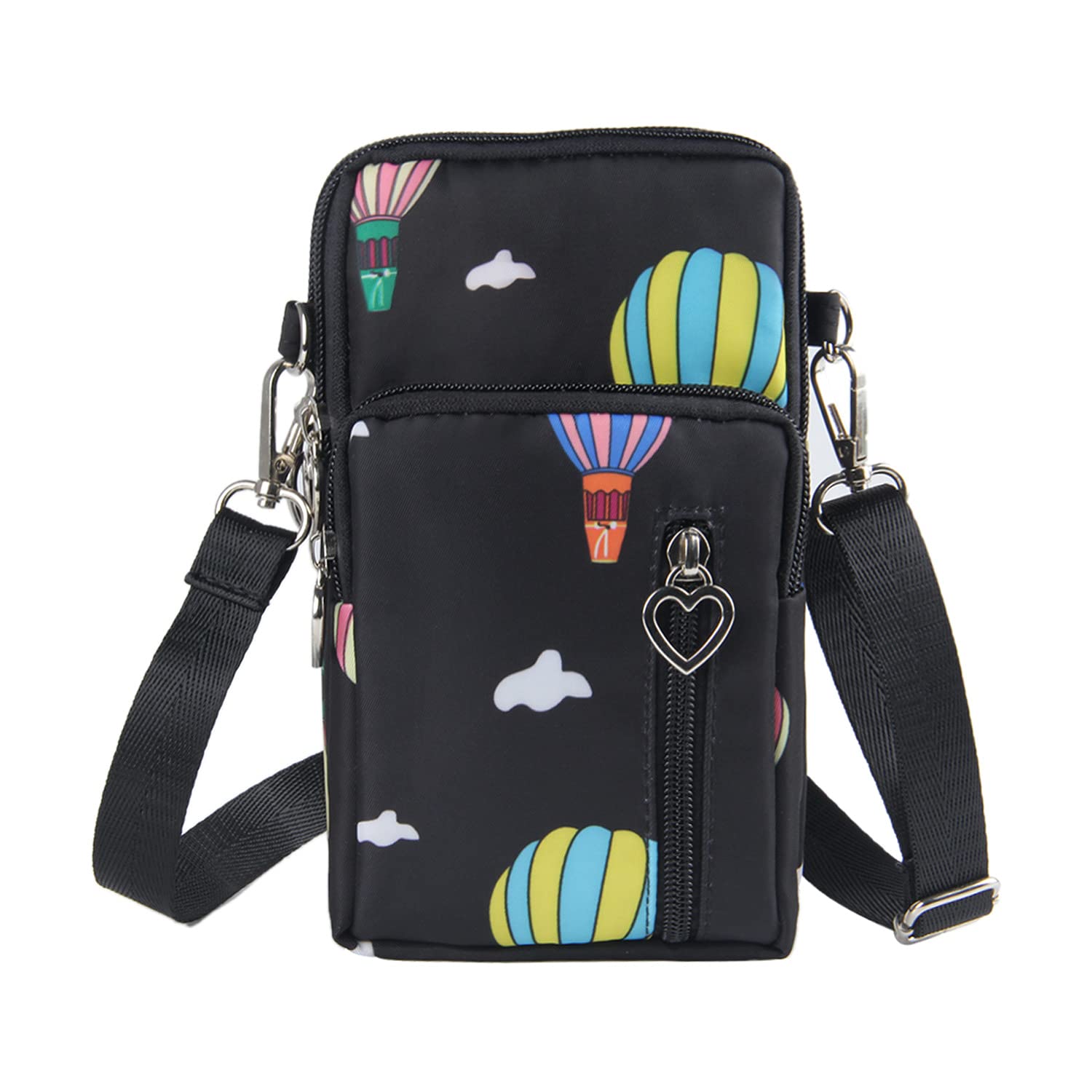 Freie Liebe Small Crossbody Bag Nylon Cell Phone Purse for Women Mini Lightweight Phone Wallet