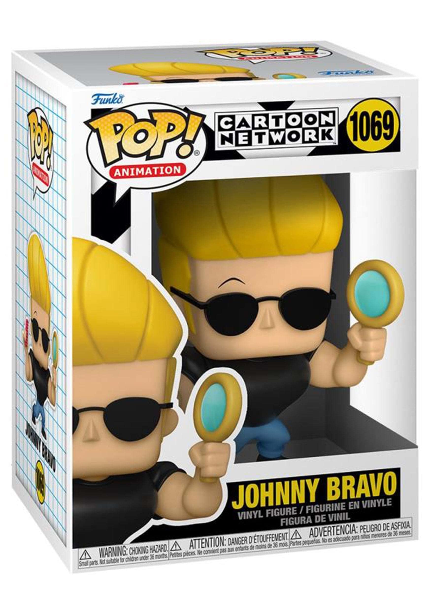 Funko POP Animation: Johnny Bravo - Johnny with Mirror & Comb, Multicolor, 5 inches, (57789)