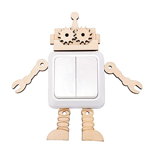 Almencla Sensory Board Toy Parts Adorable Puzzles Multipurpose DIY Accessory Busy Board Material for Learning Activities Nursery Preschool Girls Boys - Robot Switch