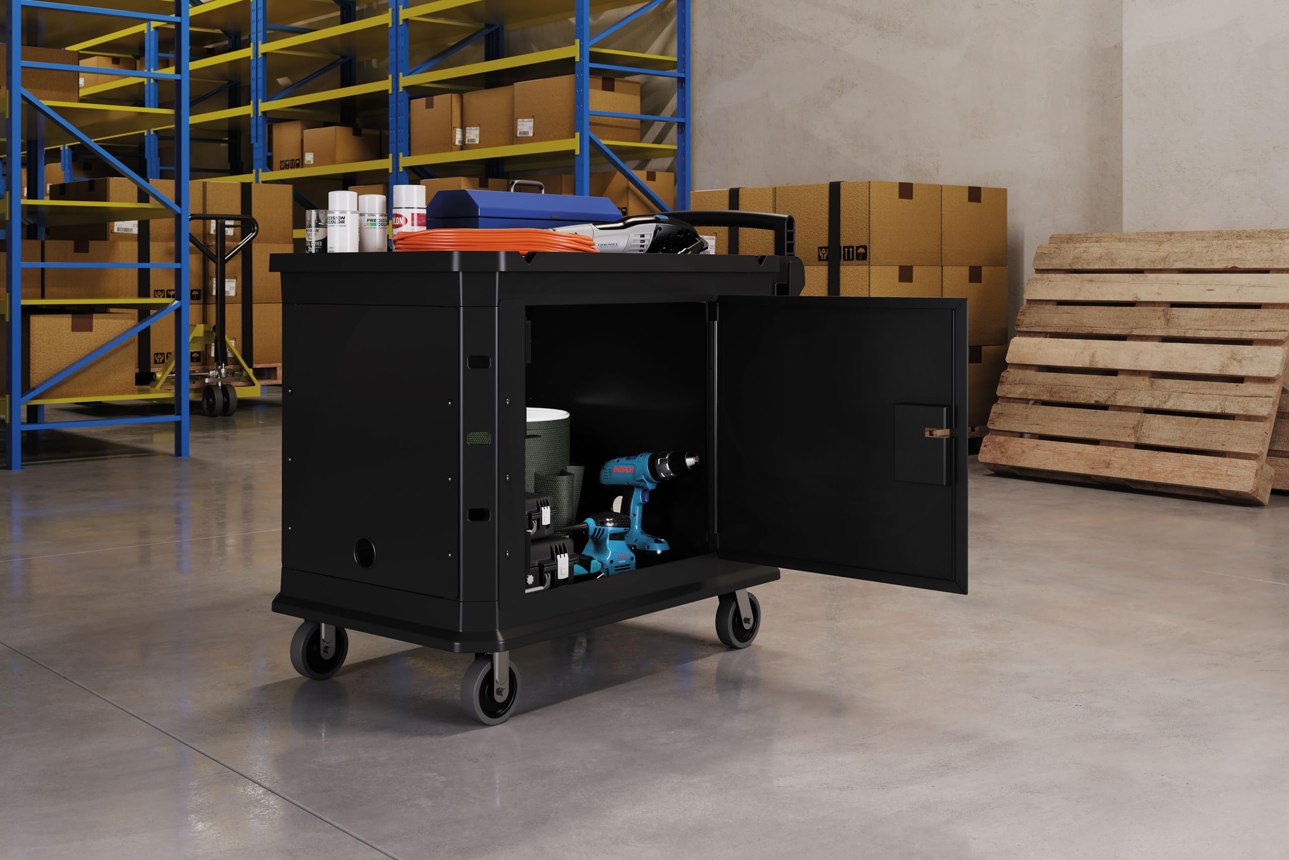 Suncast Commercial PUCSD2645 Utility Cart, Heavy Duty, 500 Pounds Load Capacity, black