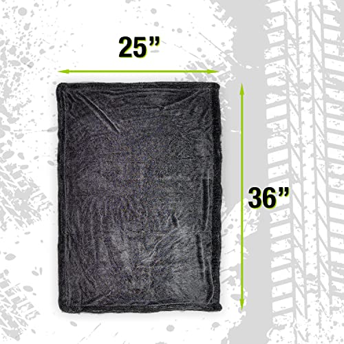 ExoForma Mega Car Drying Towel from No Streaks, Scratches, or Water Spots - Large Premium 1200 GSM Microfiber - Double Twist Pile & Edgeless Design for 1 Quick & Effortless Dry - 24” x 36”
